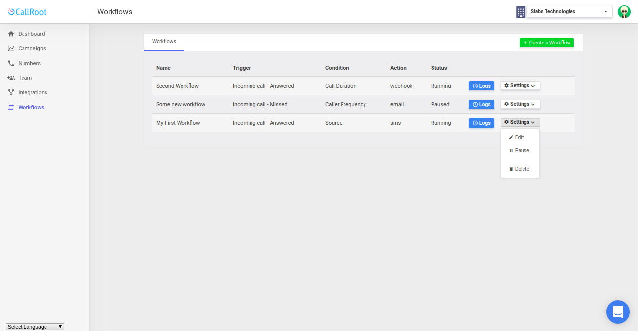 Create SMS Workflow For Your Inbound Calls - CallRoot Blog